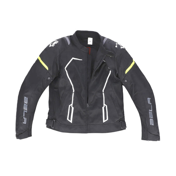Bela Artex Motorcycle Touring Summer Textile Jacket - Black/FluroYello