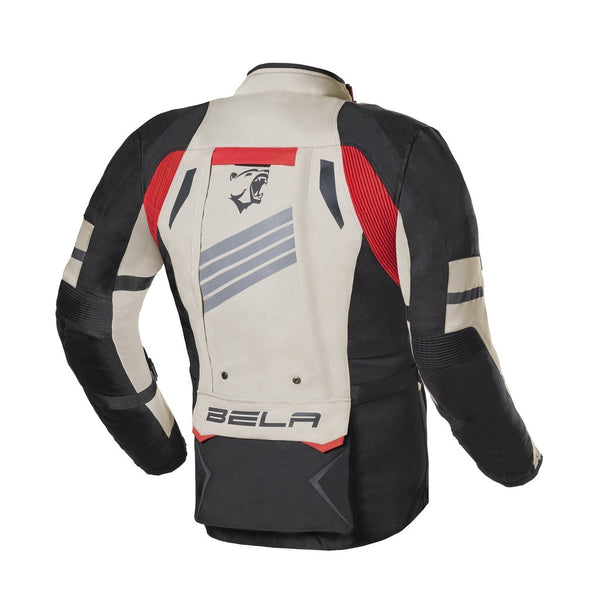 Bela Hailstorm Beige/Black/Blue Motorcycle Waterproof Textile Jacket